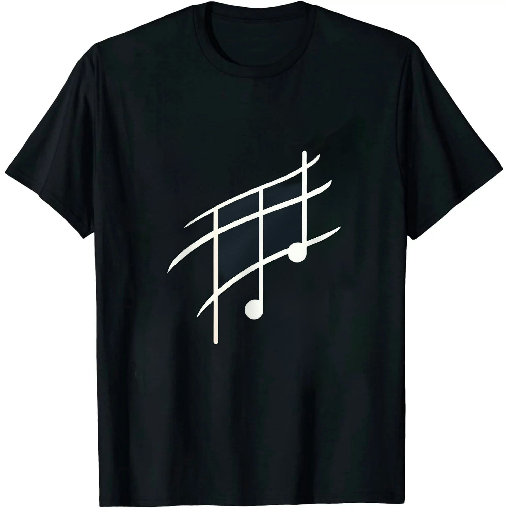 Nawypu notes Music Dad T-shirt text in treble clef t-shirt - Walmart.com