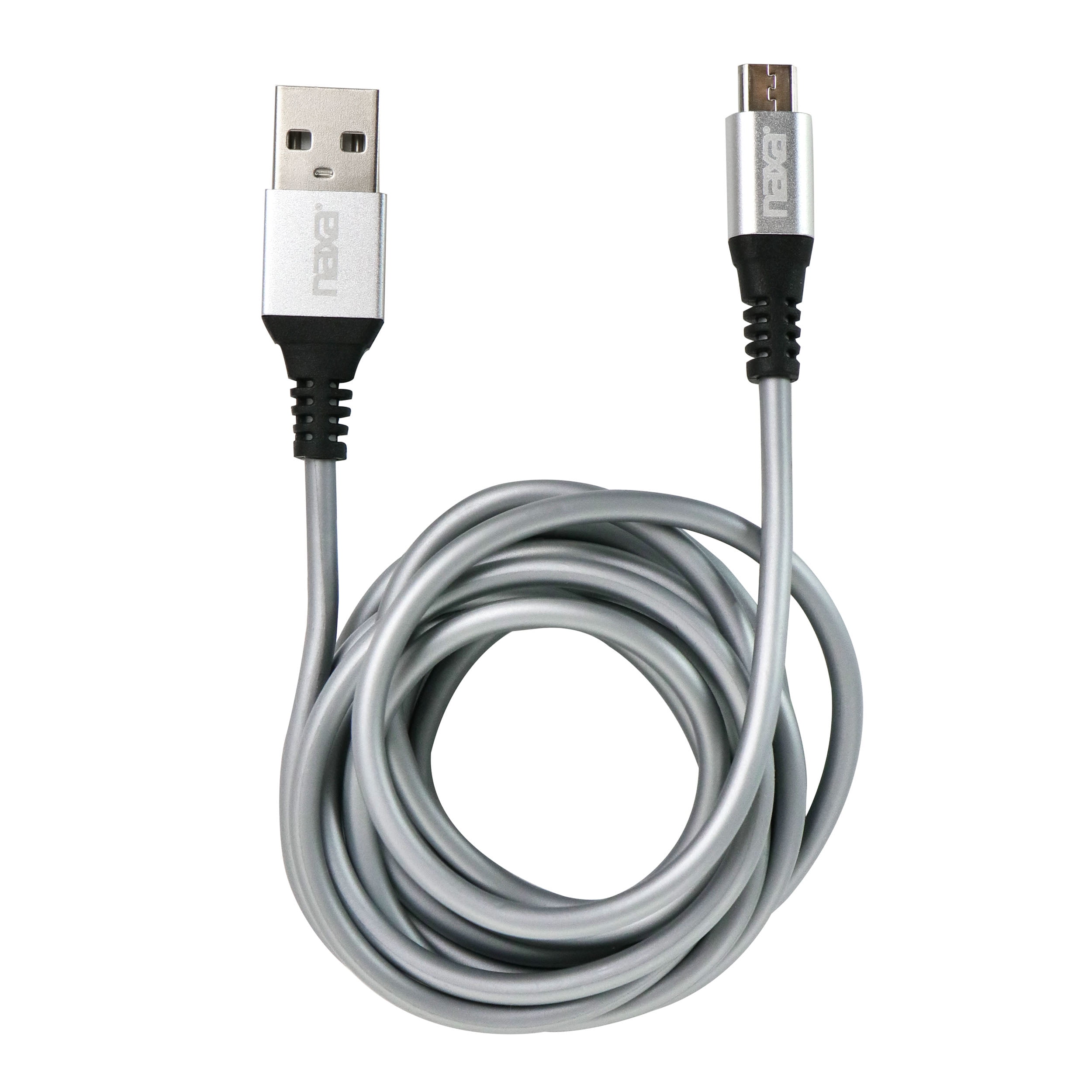 Naxa 6 Foot Fast and Sync Round Micro USB Cable - Walmart.com