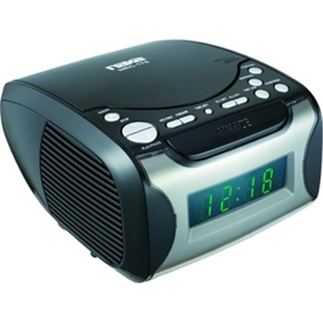 Naxa AM/FM Bedroom Bedside Digital Alarm Clock with Digital Tuning AM ...