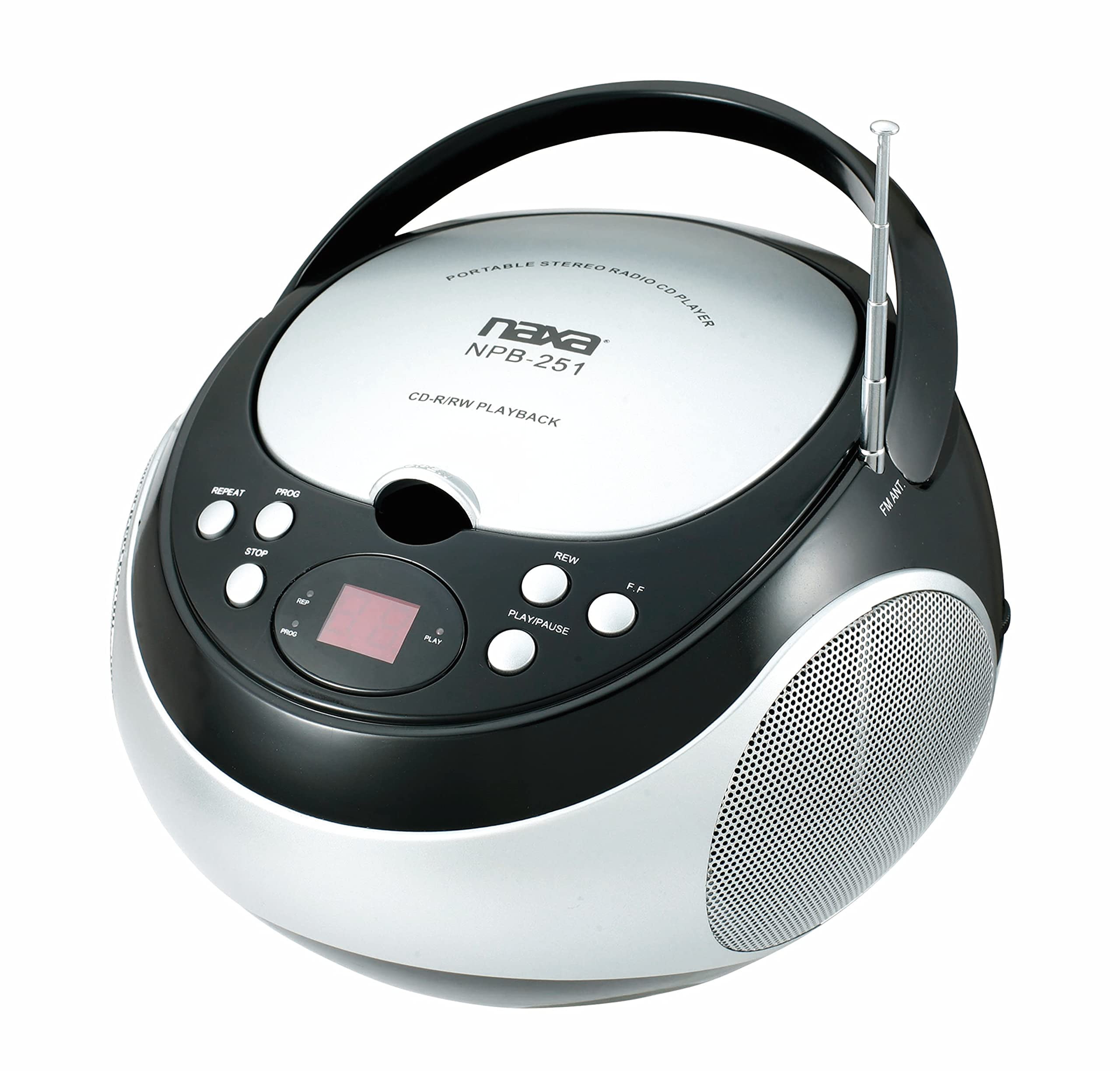 Naxa Electronics NPB-251 Portable CD Player with AM/FM Stereo Radio ...