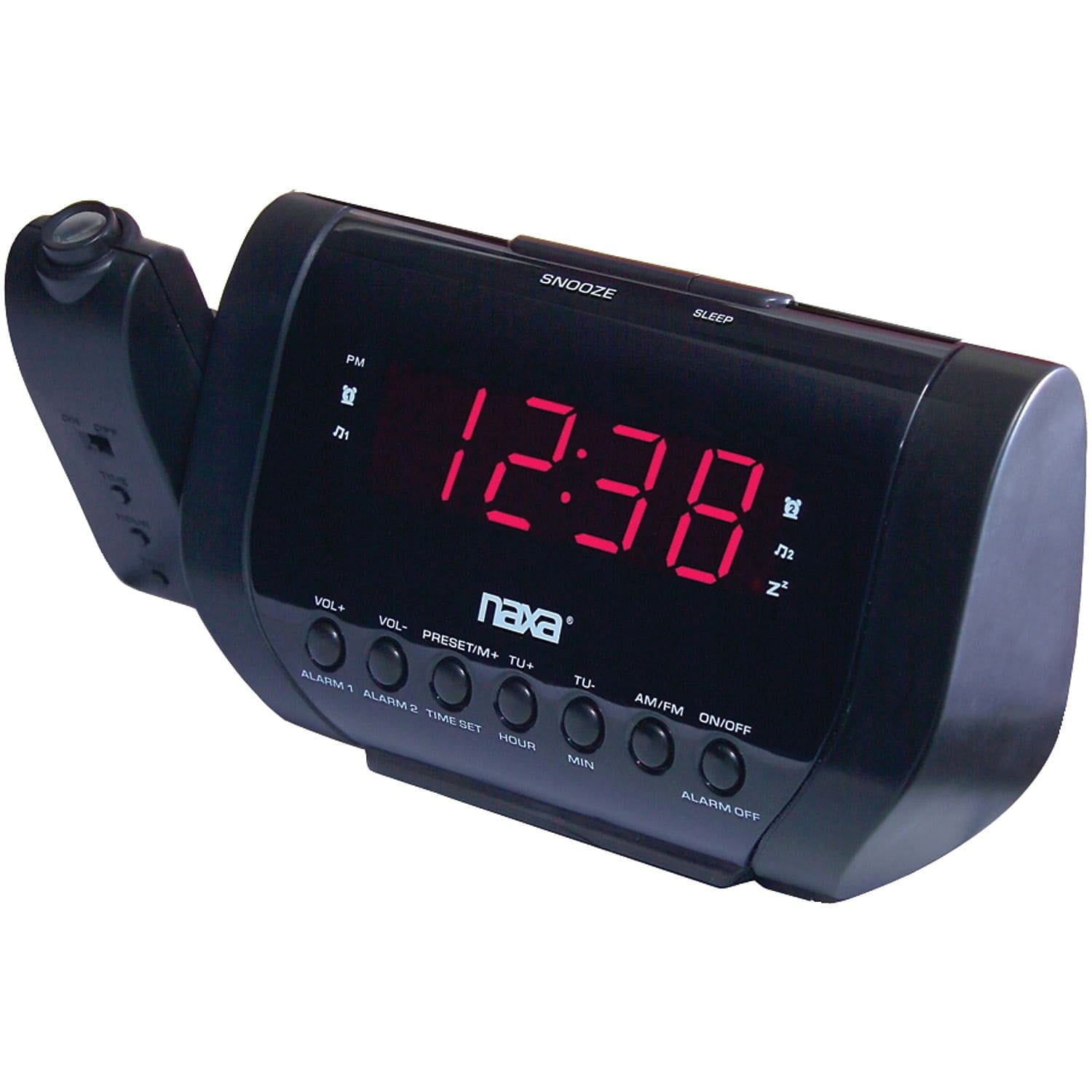 Naxa Electronics NRC-173 Projection Dual Alarm Clock Radio - Walmart.com