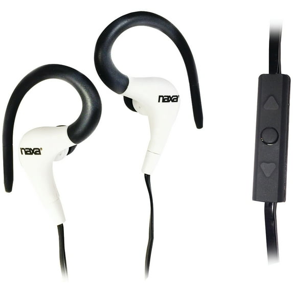 Naxa NE-935W SPIRIT Sport Earphones with Microphone (White) - Walmart.com