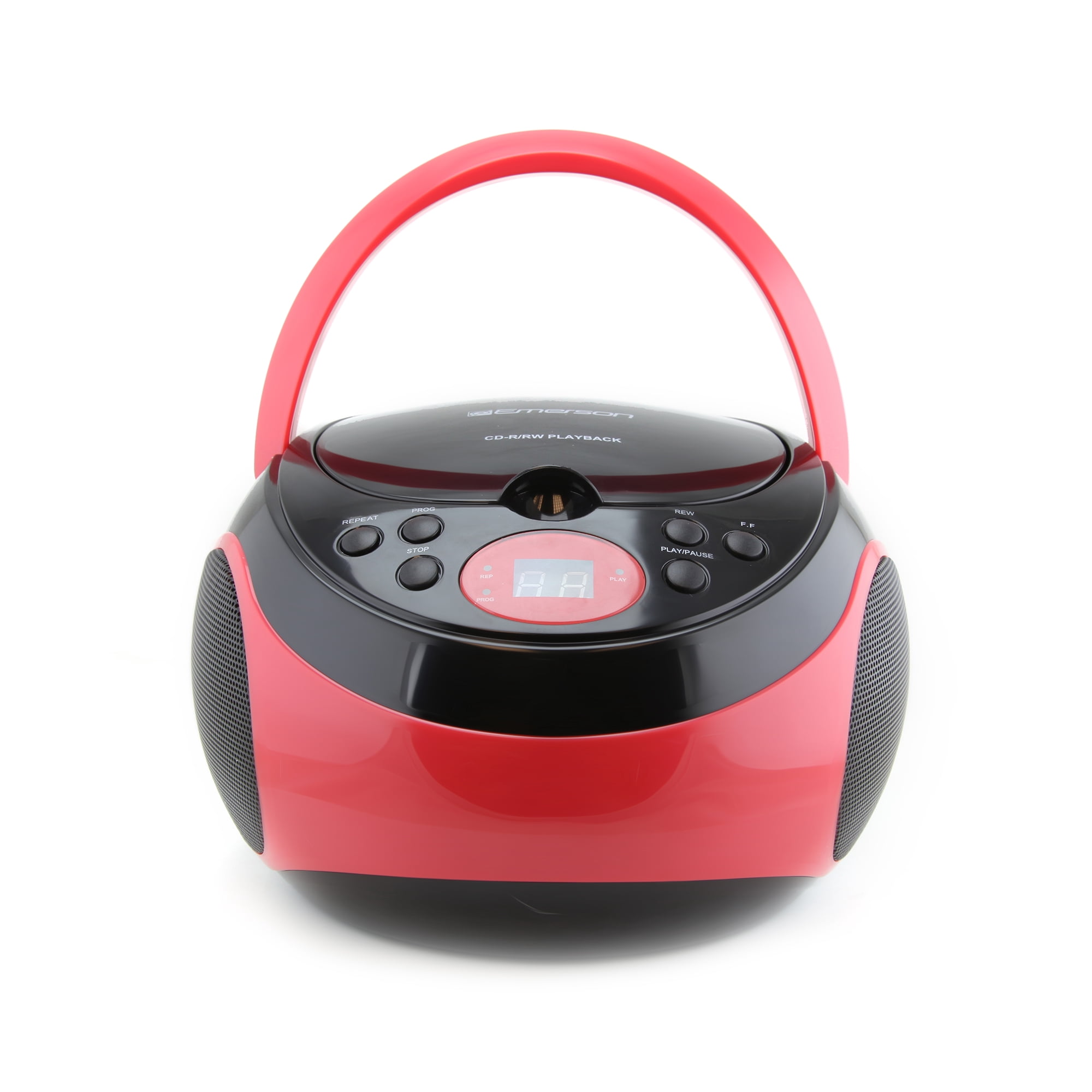 Emerson, Portable CD Player, EPB-3000, Red with AM/FM Radio - Walmart.com