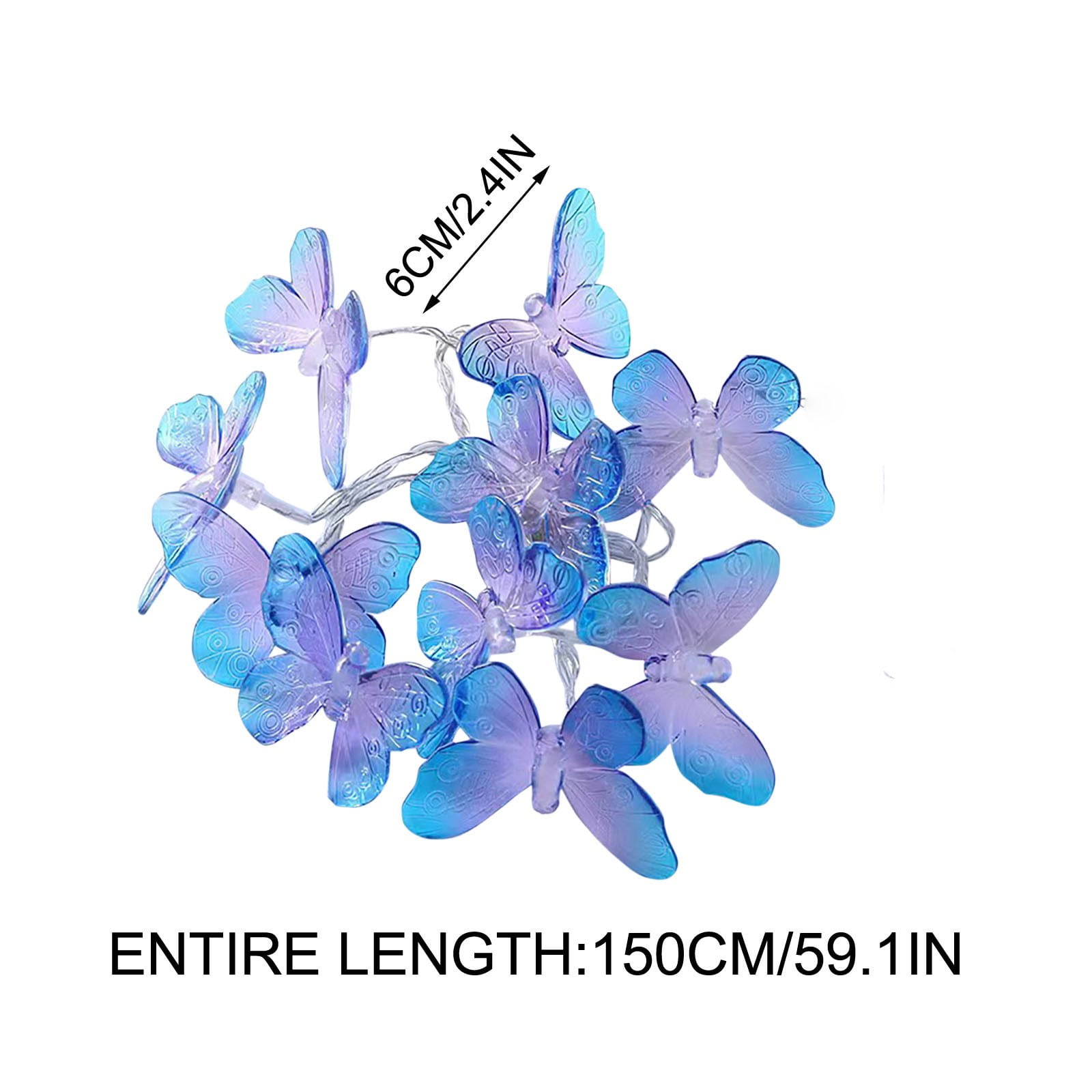 Naxoaeo Clearance Butterfly Curtain Lights, LED Window Fairy Lights ...