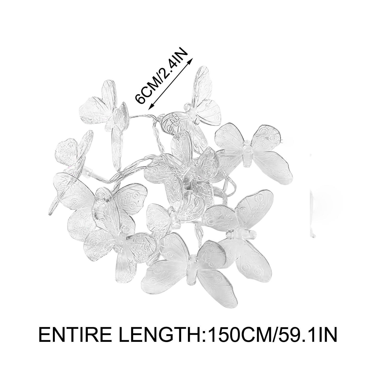 Naxoaeo Butterfly Curtain Lights, LED Window Fairy Lights Butterflies ...