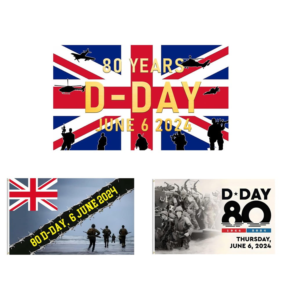 Naxoaeo Clearance D Day 80th Anniversary Flag,1944-2024 D Day Flag, D ...