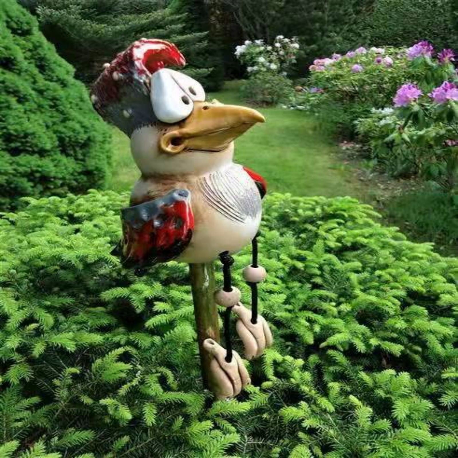 Naxoaeo Clearance Funny Farm Chickens Statues,Chicken Fence Decoration ...
