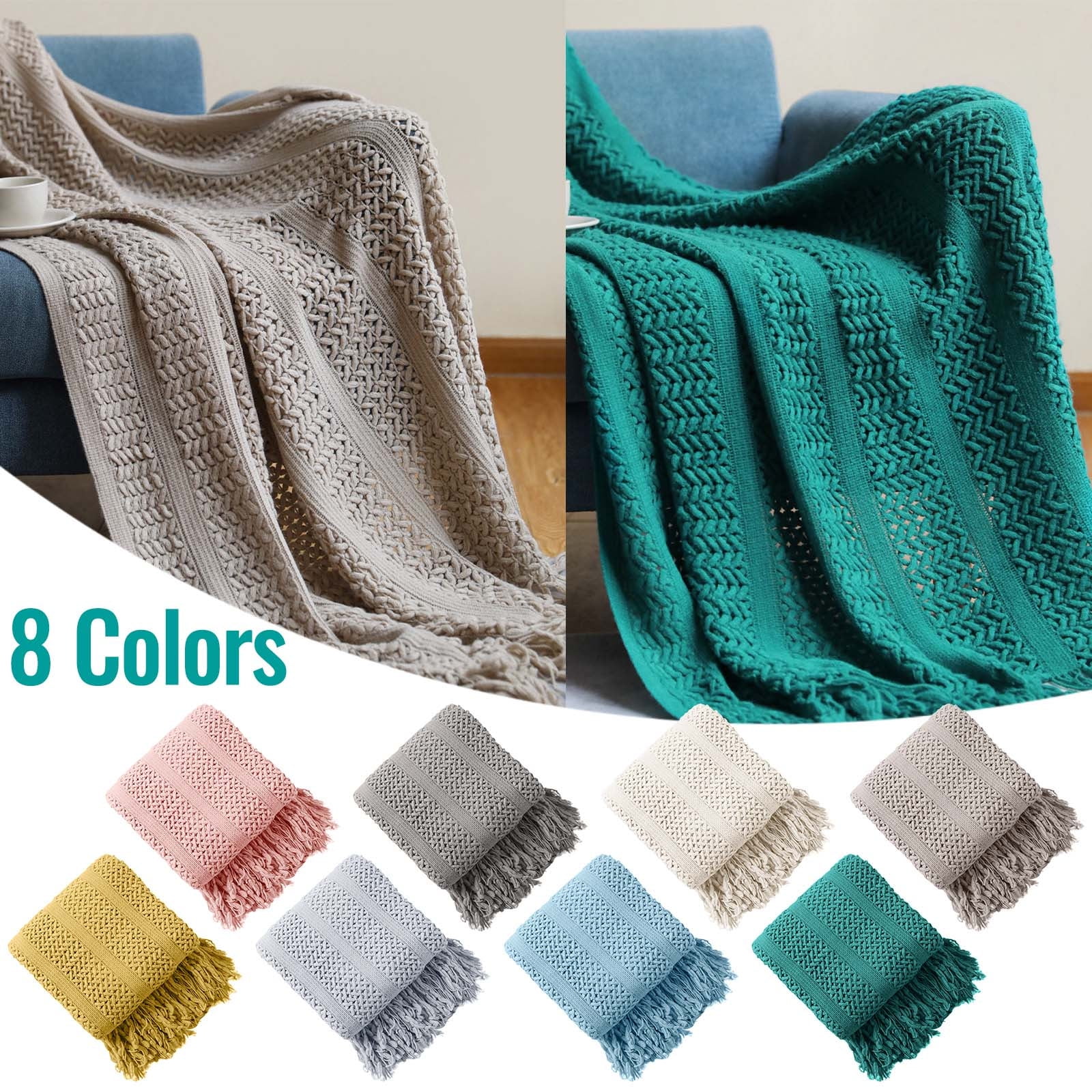 Naxoaeo Clearance Home Chunky Knit Blanket Throw, Thick Soft Yarn ... Naxoaeo Clearance Home Chunky Knit Blanket Throw, Thick Soft Yarn ...