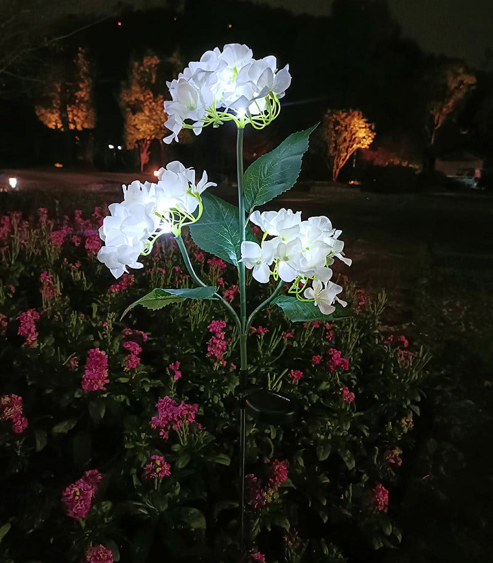 Naxoaeo Solar Powered Decorative Rose Garden Stake Lights, Waterproof ...