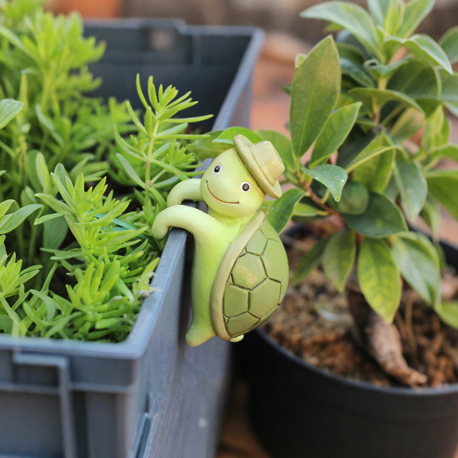 Naxoaeo Turtle Planter Decorations - Resin Hanging Sea Turtle for Pot ...