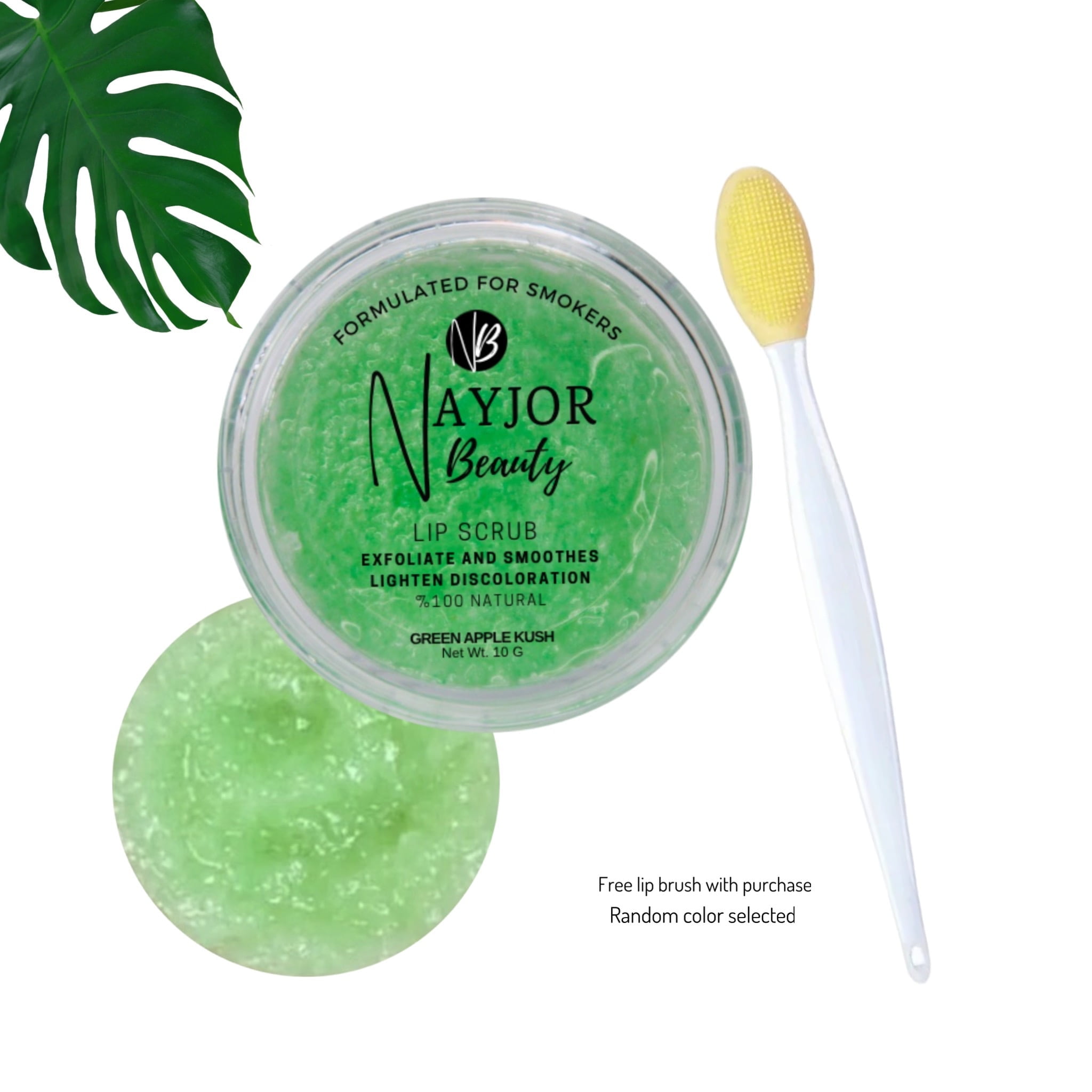 NayJor Beauty Green Apple Lip Scrub, Reduce Discoloration, Instant ...