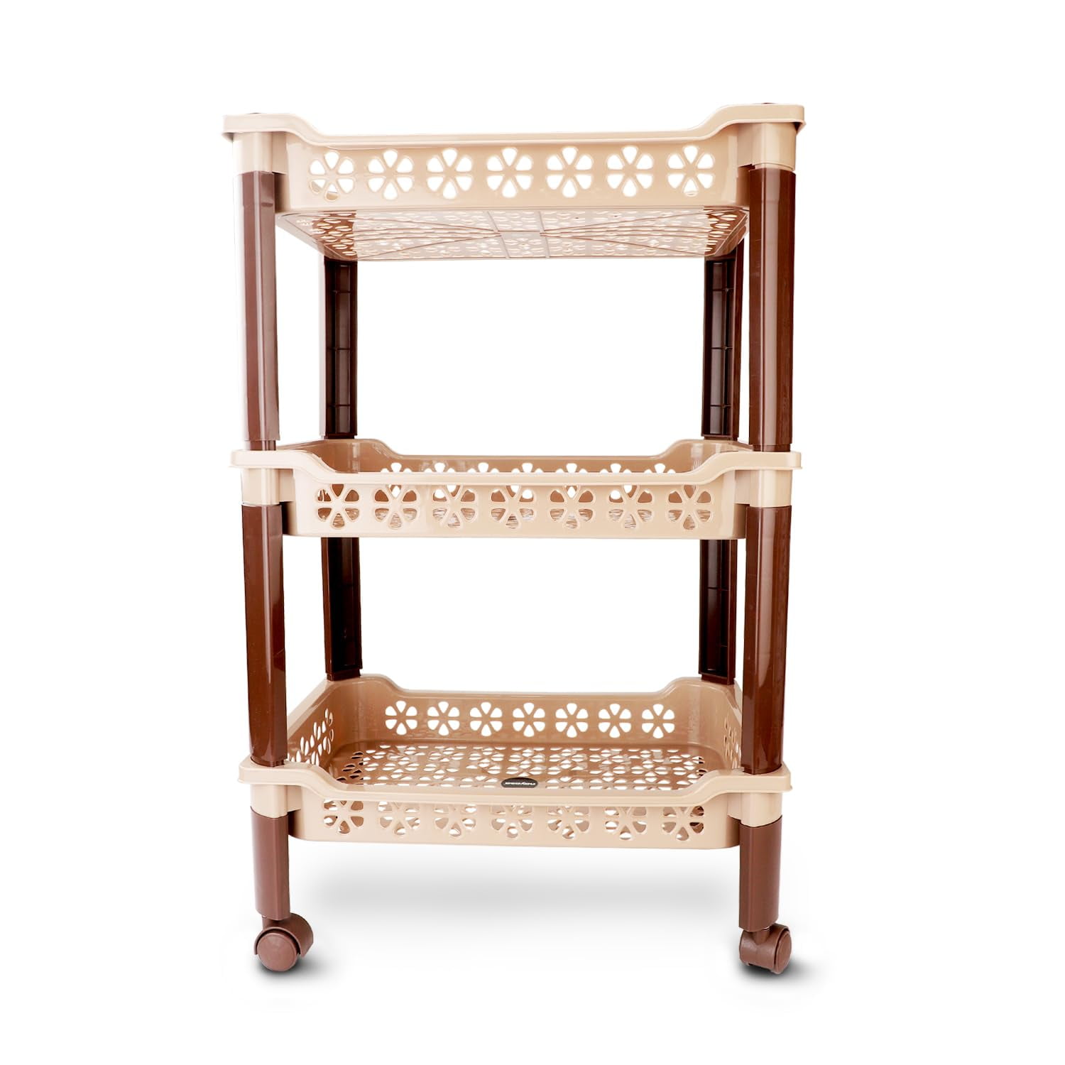 Nayasa Candy Rectangular Trolley 3 Layers Kitchen Organizer Stand for ...