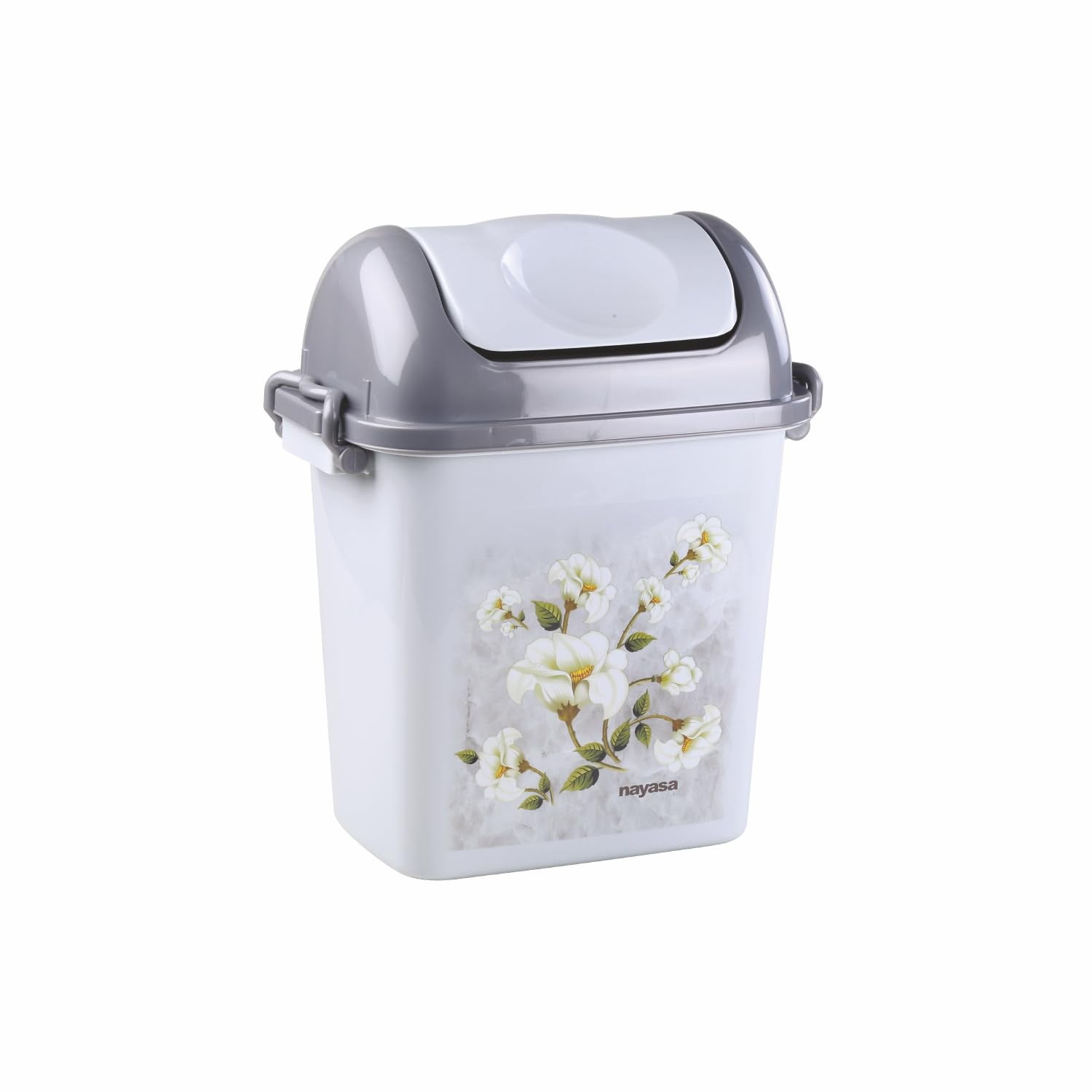 Nayasa Marble Rectangular Swing Bin 135 Ltrs Dustbin with Lid Garbage ...