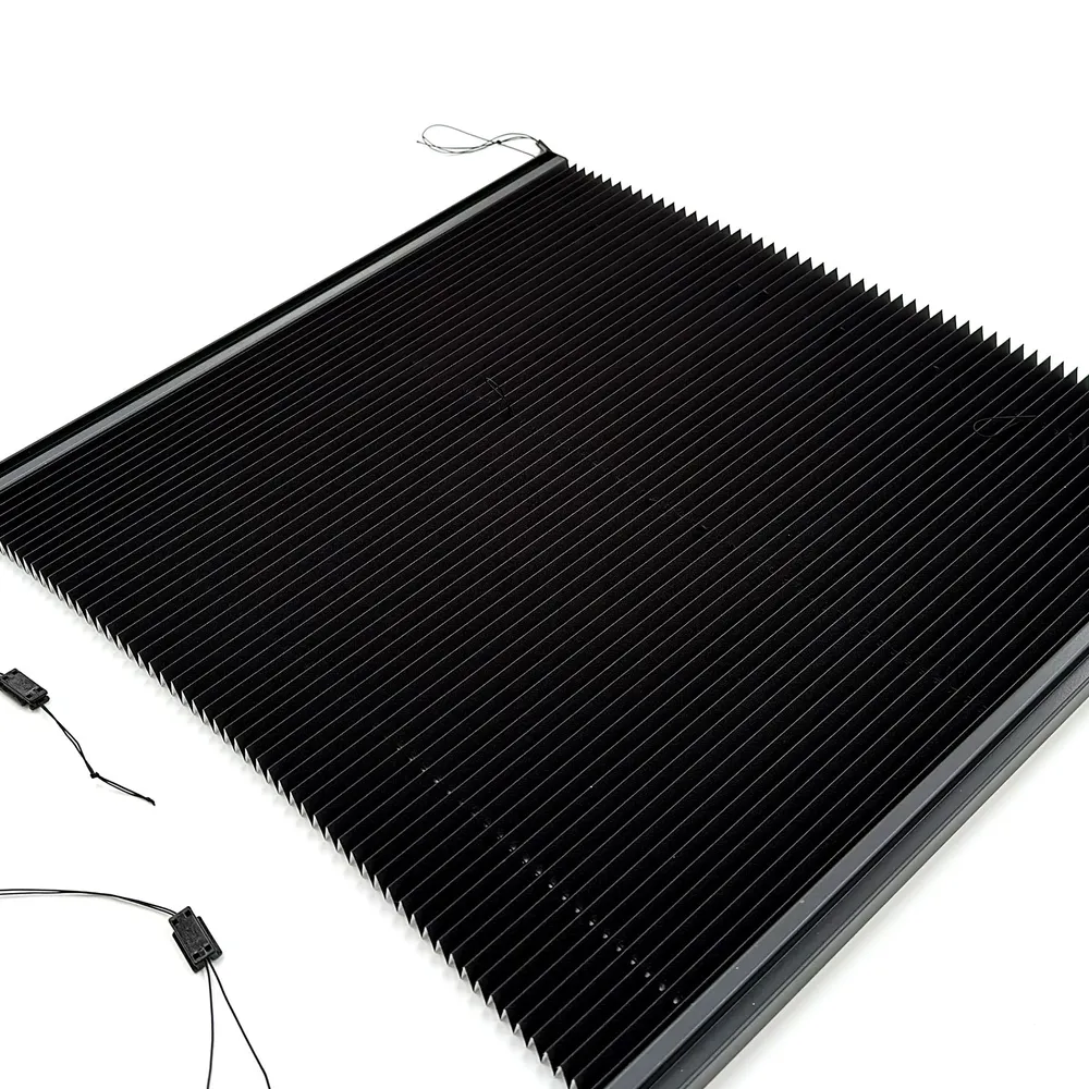 Naza Home Blackout Pleated Black Blinds Drapes High Shading Accordion ...