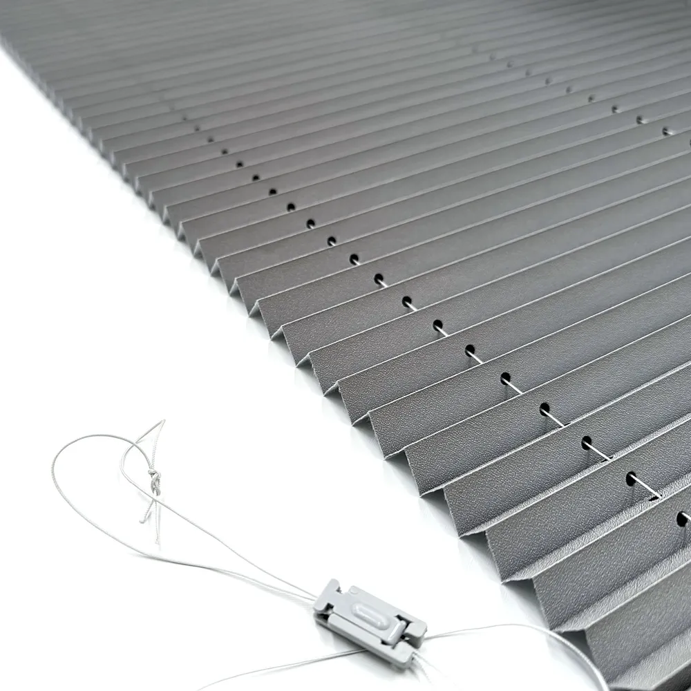 Naza Home Blackout Pleated Gray Blinds Drapes High Shading Accordion ...