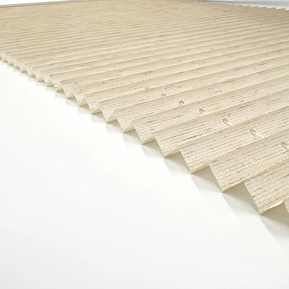 Naza Home Flax Pleated Blinds Linen Drapes High Shading Accordion Style ...