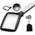 Rectangular Magnifying Glass with Light Magnifier Large Foldable ...