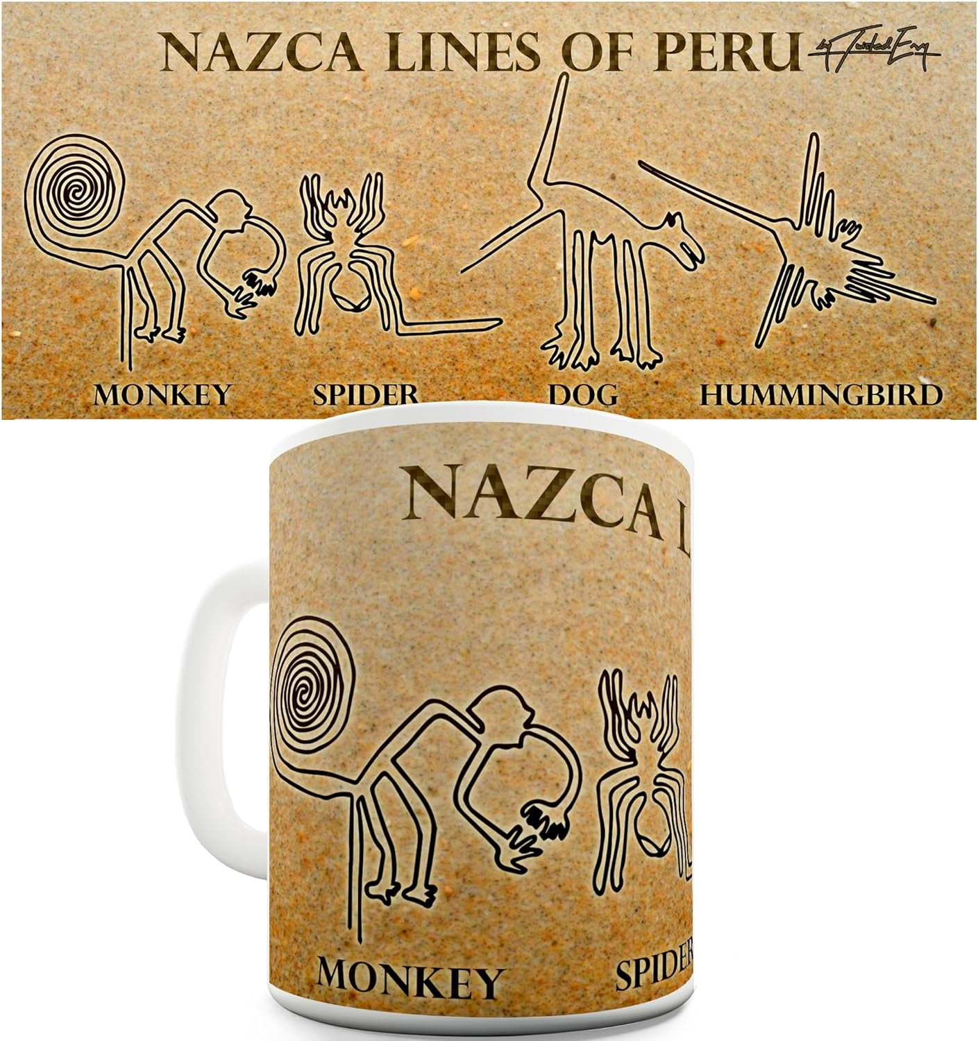 Nazca Lines Of Peru Ceramic Funny Mug 11 OZ - Walmart.com
