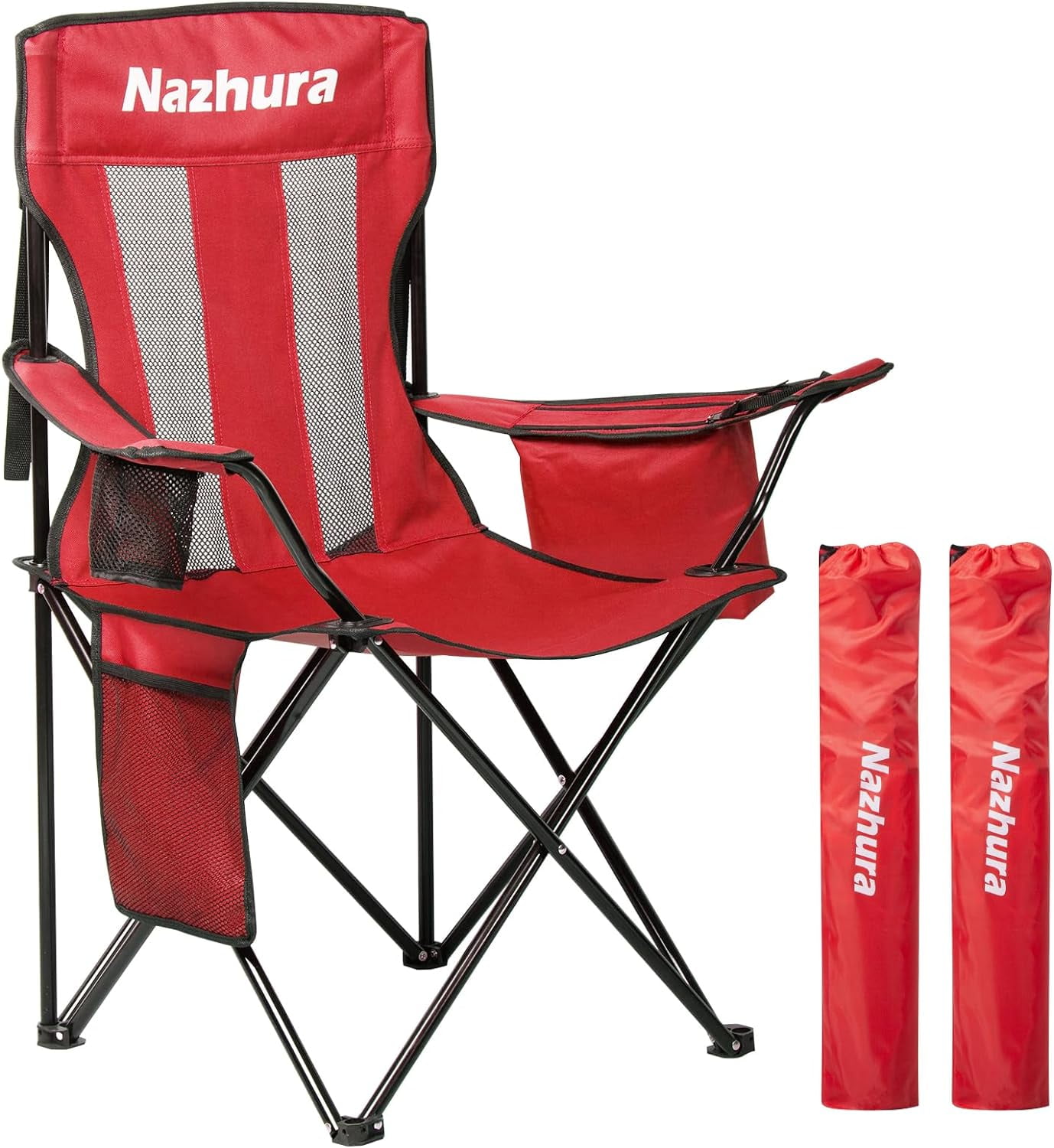 Nazhura 2 Pack Outdoor Camping Chairs Folding/Foldable/Portable with ...