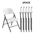 Nazhura 4/6/8/10-Pack Heavy Duty Plastic Folding Chair | 650 Lbs Weight ...