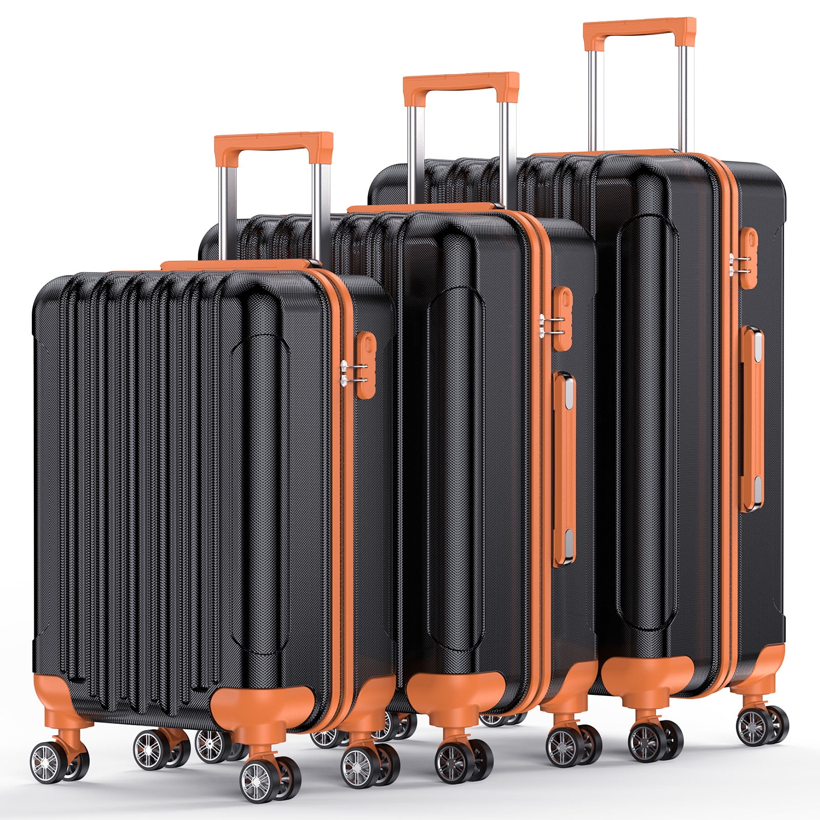 Nazhura Hard Shell Luggage Set, 3-Piece Hardside Suitcase Set, 20-inch ...