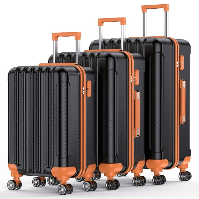 Nazhura Hard Shell Luggage Set, 3-Piece Hardside Suitcase Set, 20-inch ...