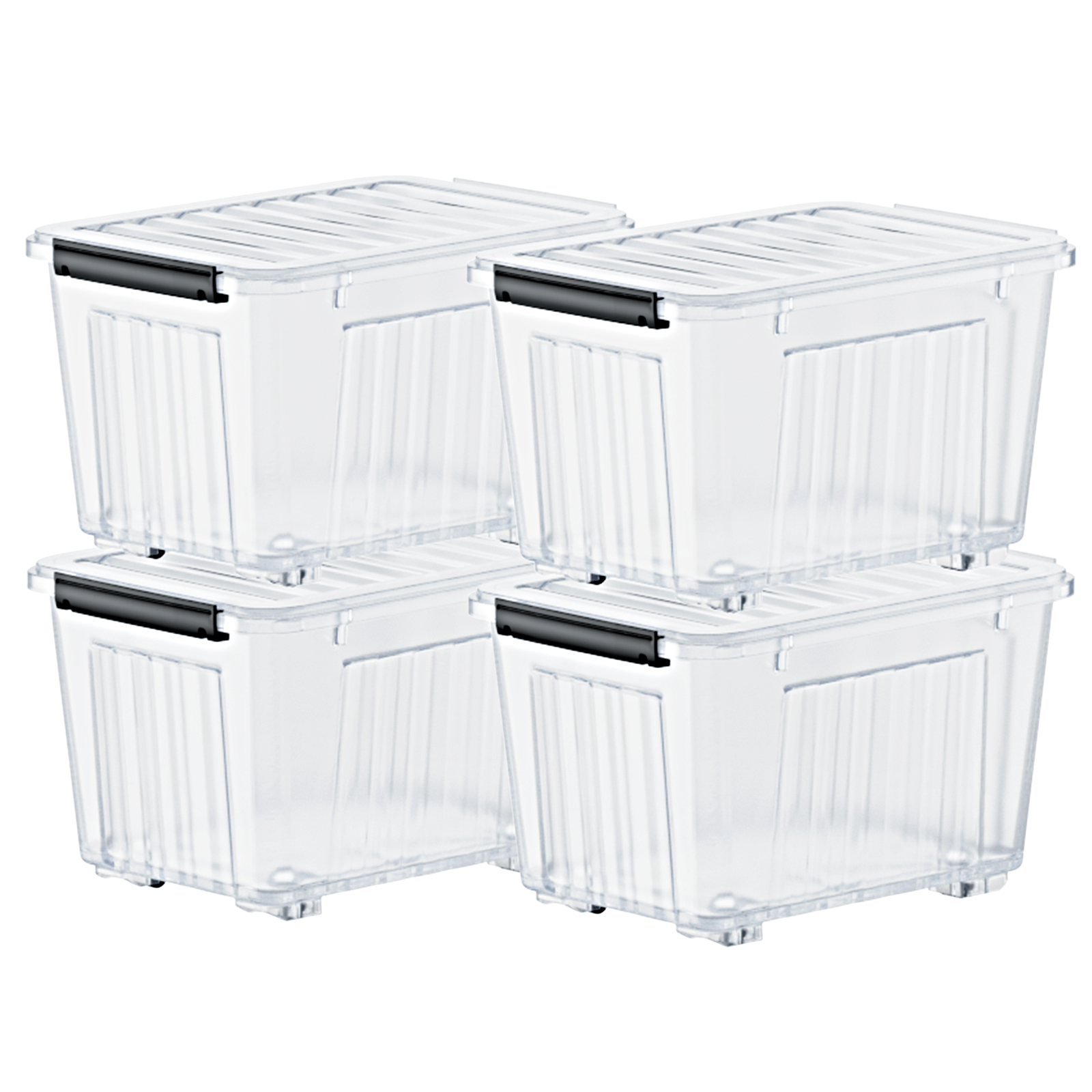 Sterilite 56 Qt Clear Plastic Storage Bins Box with Latching Lid (8 ...