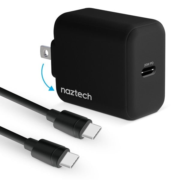 Naztech 20W PD Wall Charger w/ USB 4ft Cable - Walmart.com