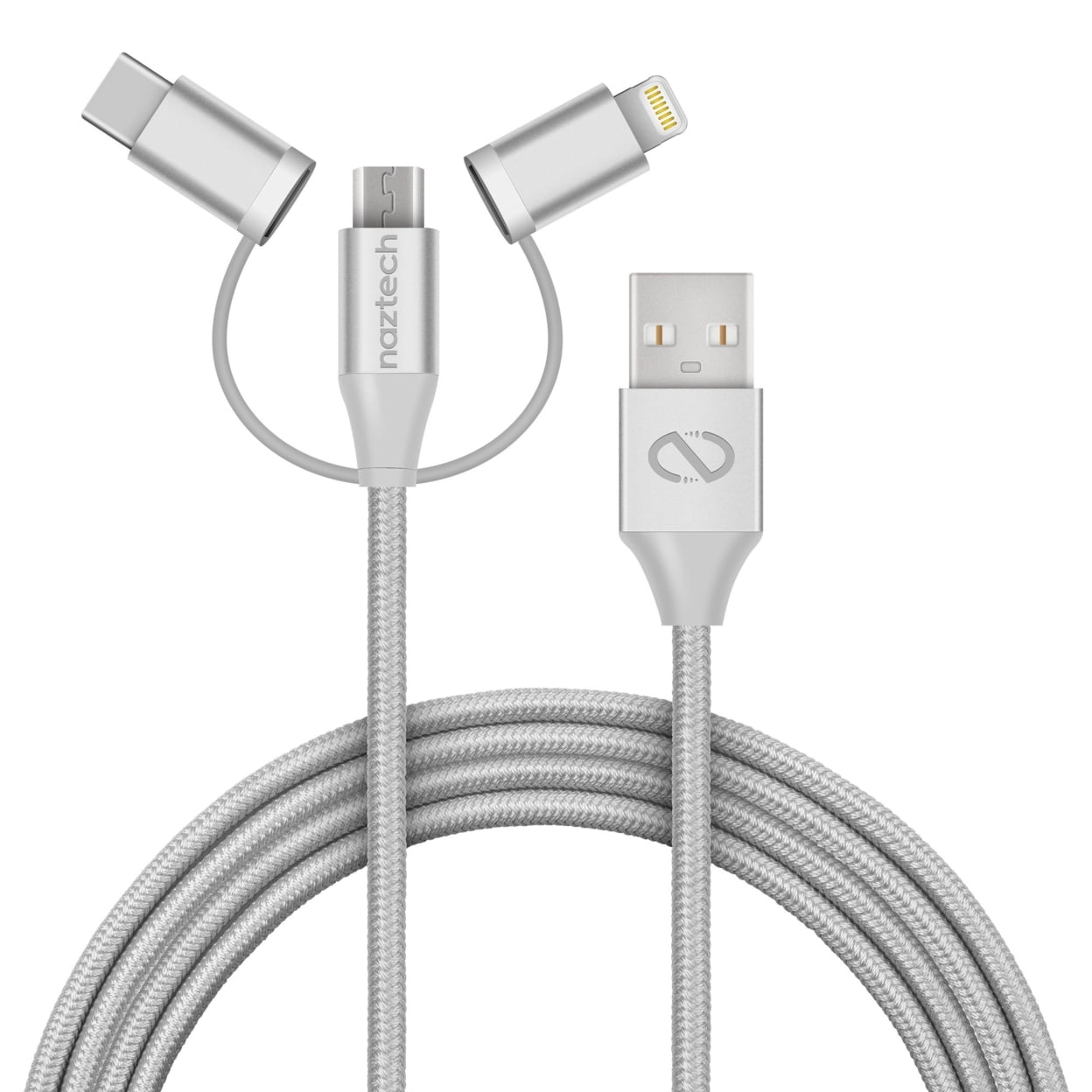 Naztech 3X1 Micro and USB-C Charge and Sync 6ft Cable - Walmart.com
