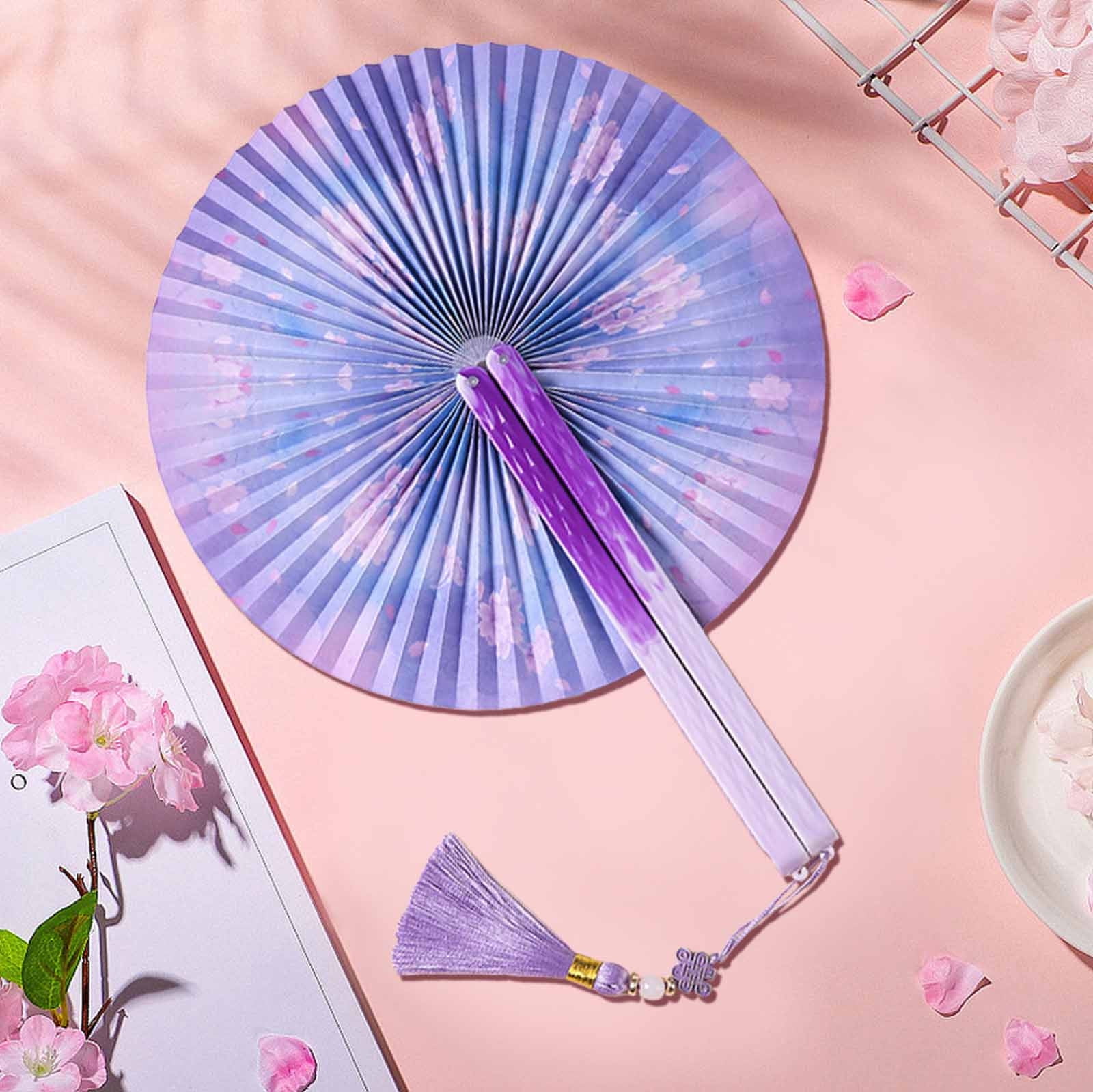 NbKWFW Fans Handheld for Line Dancing Foldable Fan 18cm Large Handheld ...