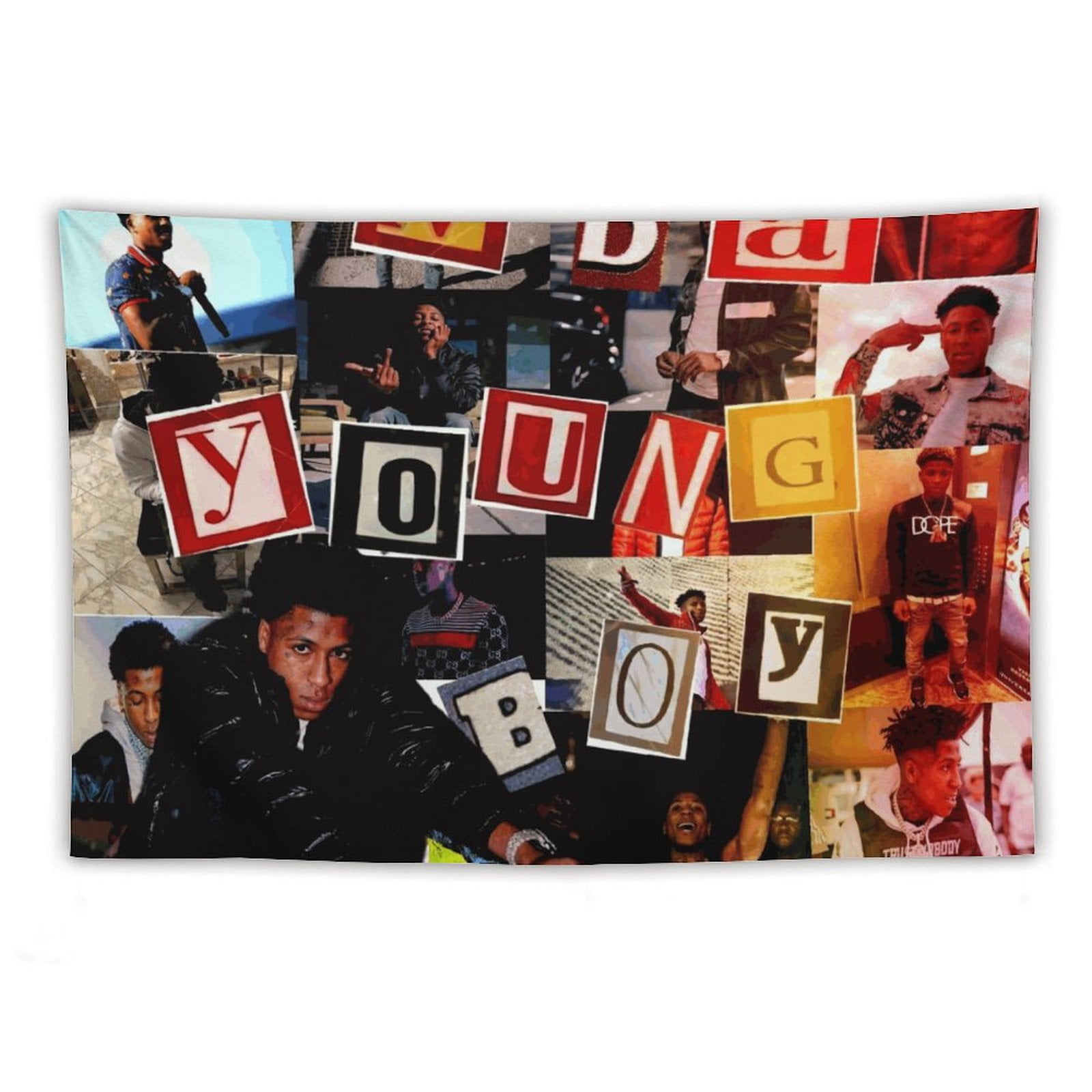 Nba Young Boy Rapper Hip Hop Music Tapestry 40"x60" Home Decoration ...