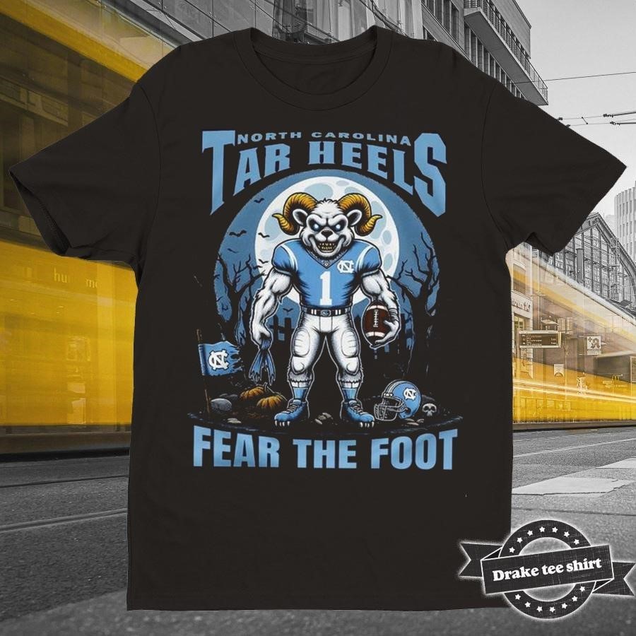 Nc Tar Heels Halloween Fear The Foot Lets Go Tar Heels Shirt - Walmart.com