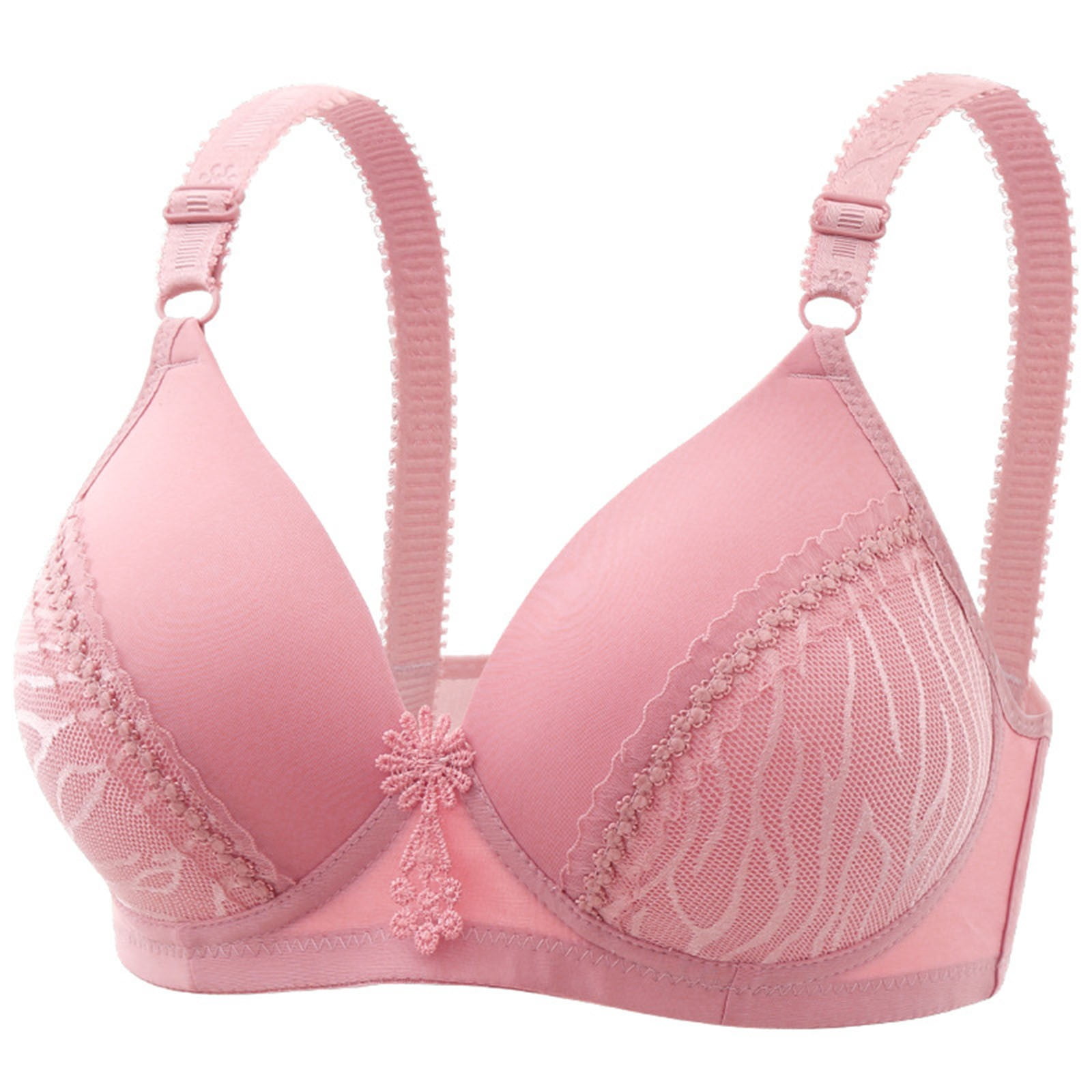 Ndbuld Bras for Women Plus Size Lace Push Up Plus Size Adjustable Bra ...