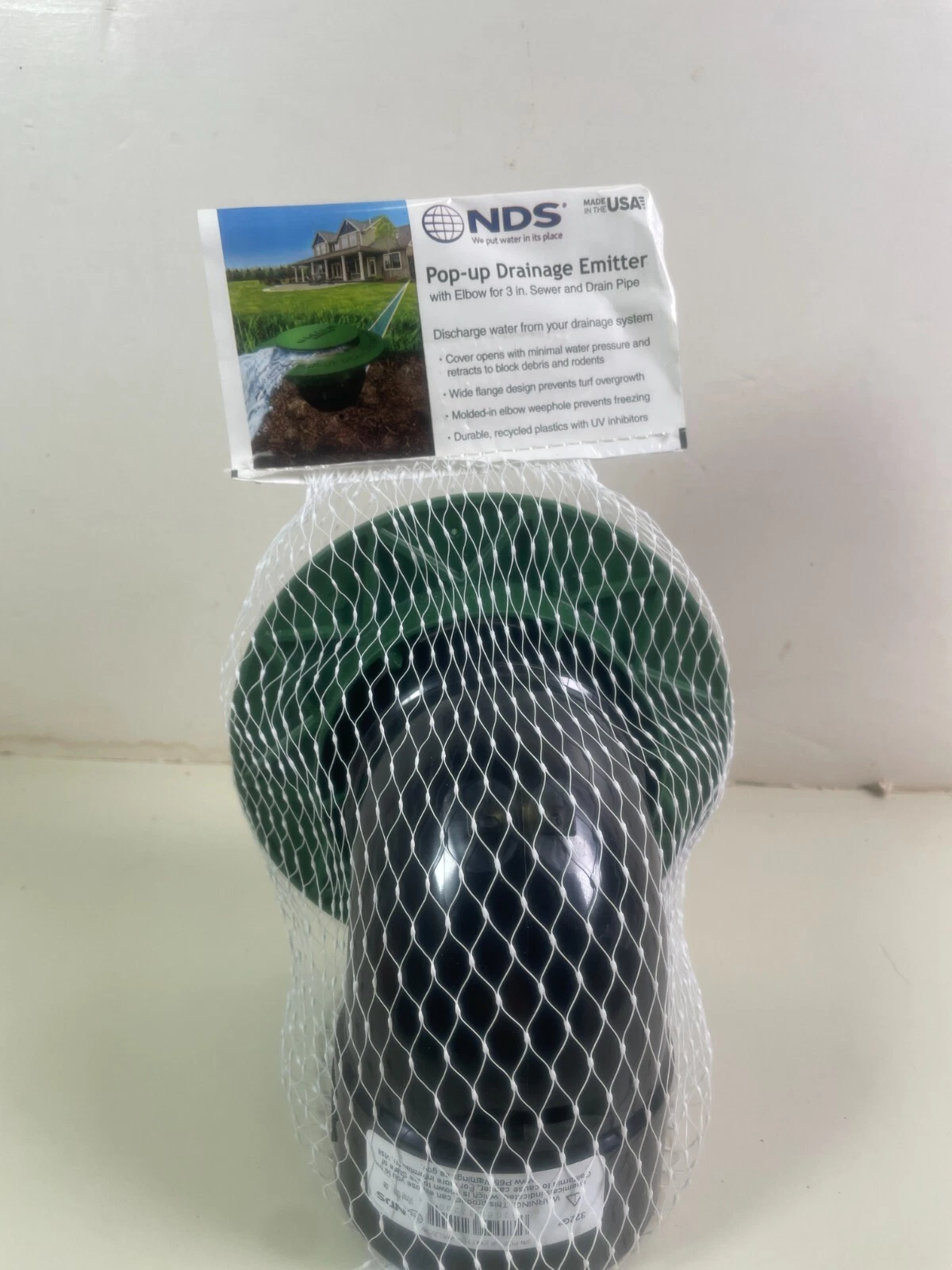 Nds Pop-Up Drainage Emitter & Elbow For 3 In. Sewer & Drain Pipe Dwv ...