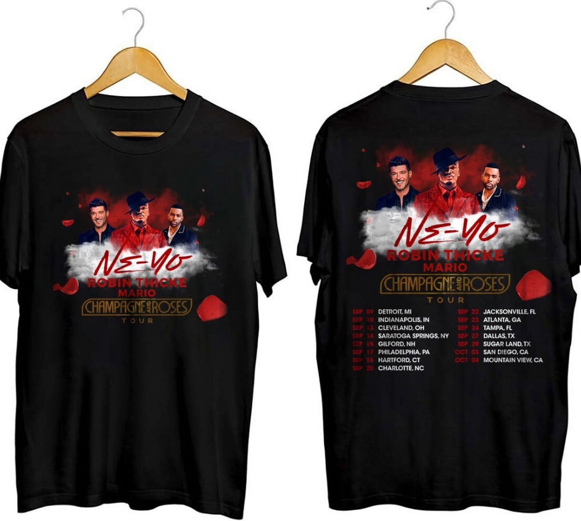 Ne-yo Robin Thicke Mario Champagne Roses 2023 PNG, World Music Tour ...