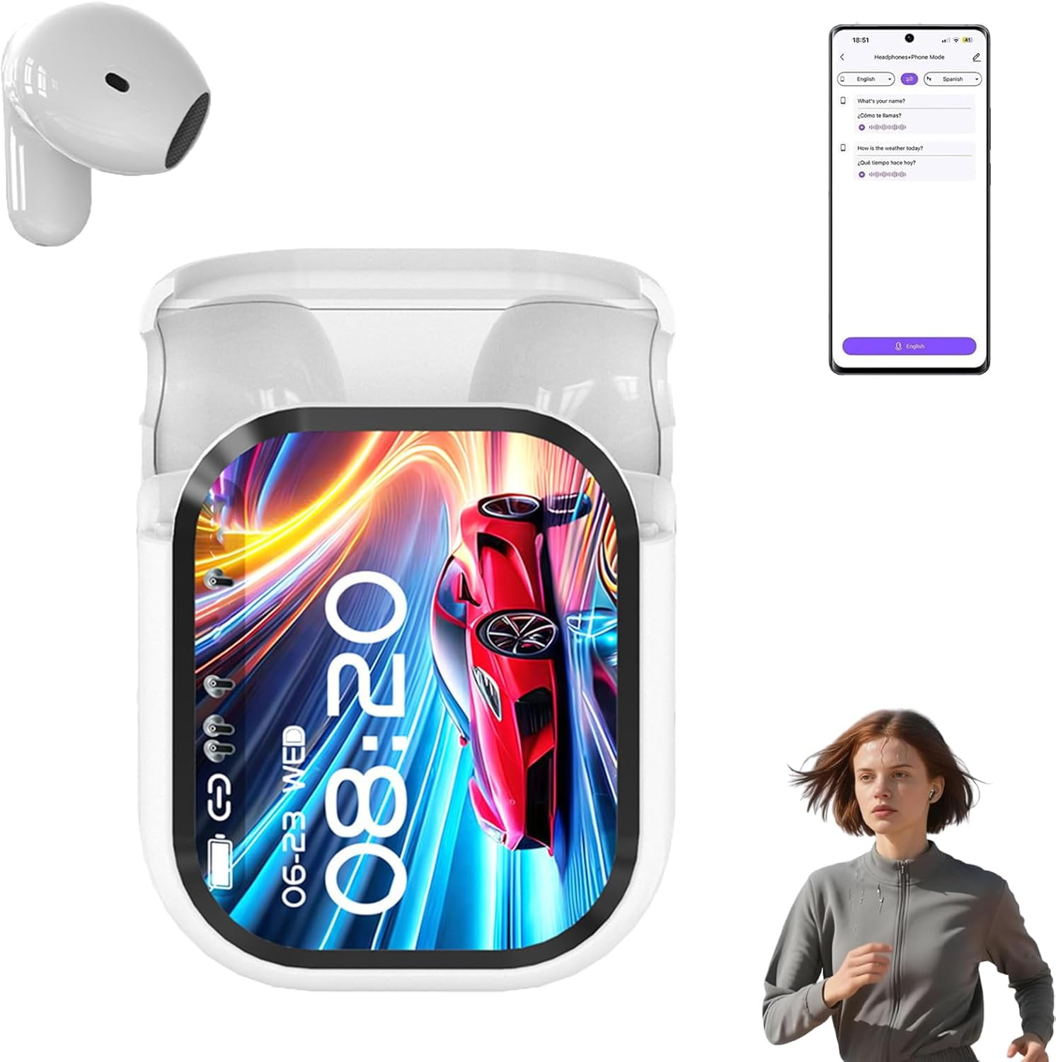 Ne20 Earbuds, Ne20 Translation Earbuds, 140 Language Ai Translator ...