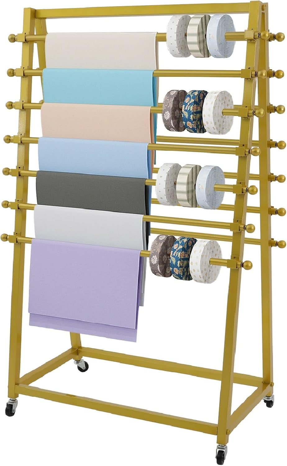 NeNchengLi 15 Tiers Metal Ribbon Holder Organizer Rack Double-Sided ...