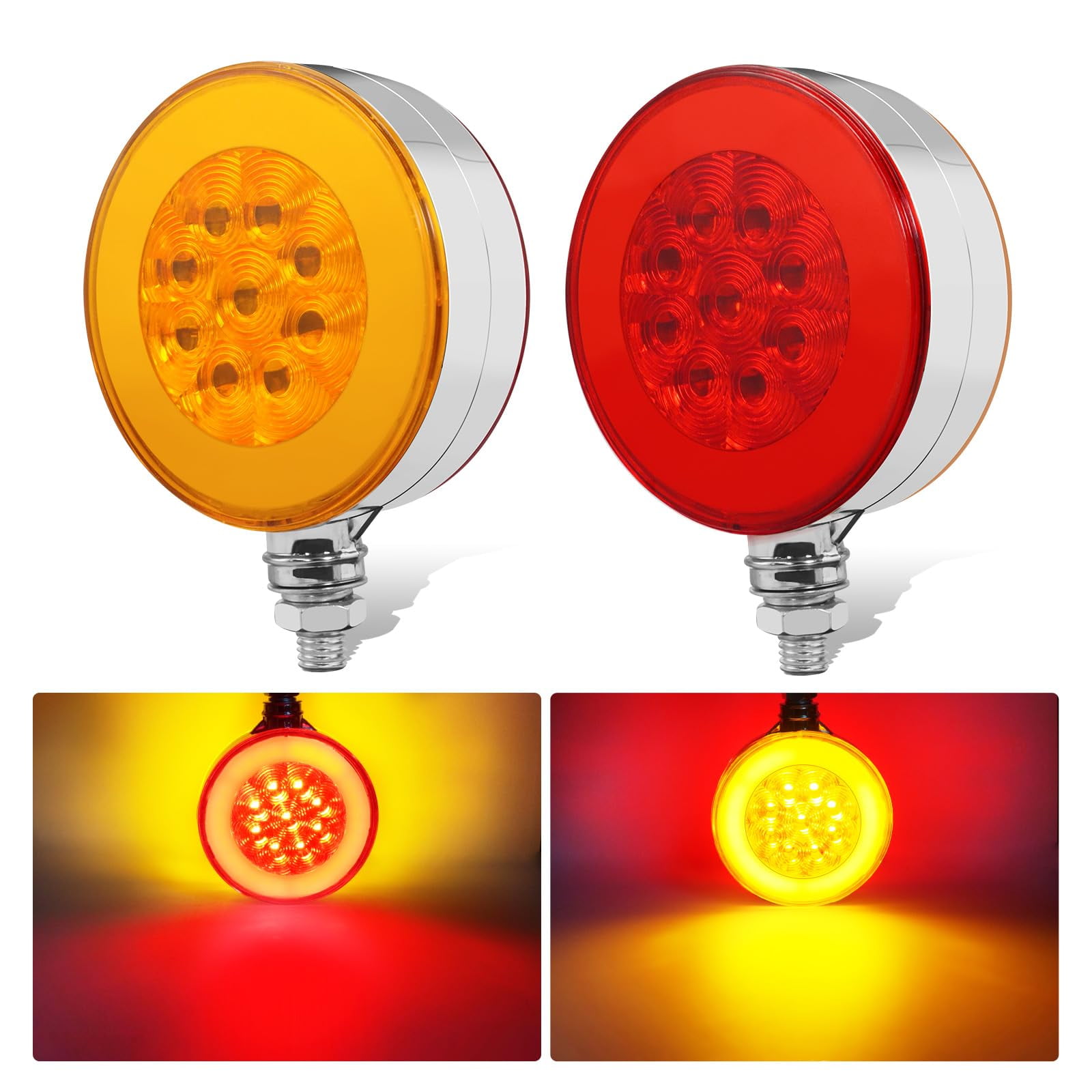NeaLia Round Pedestal Fender SSF20 Lights with Flashing Double Face ...
