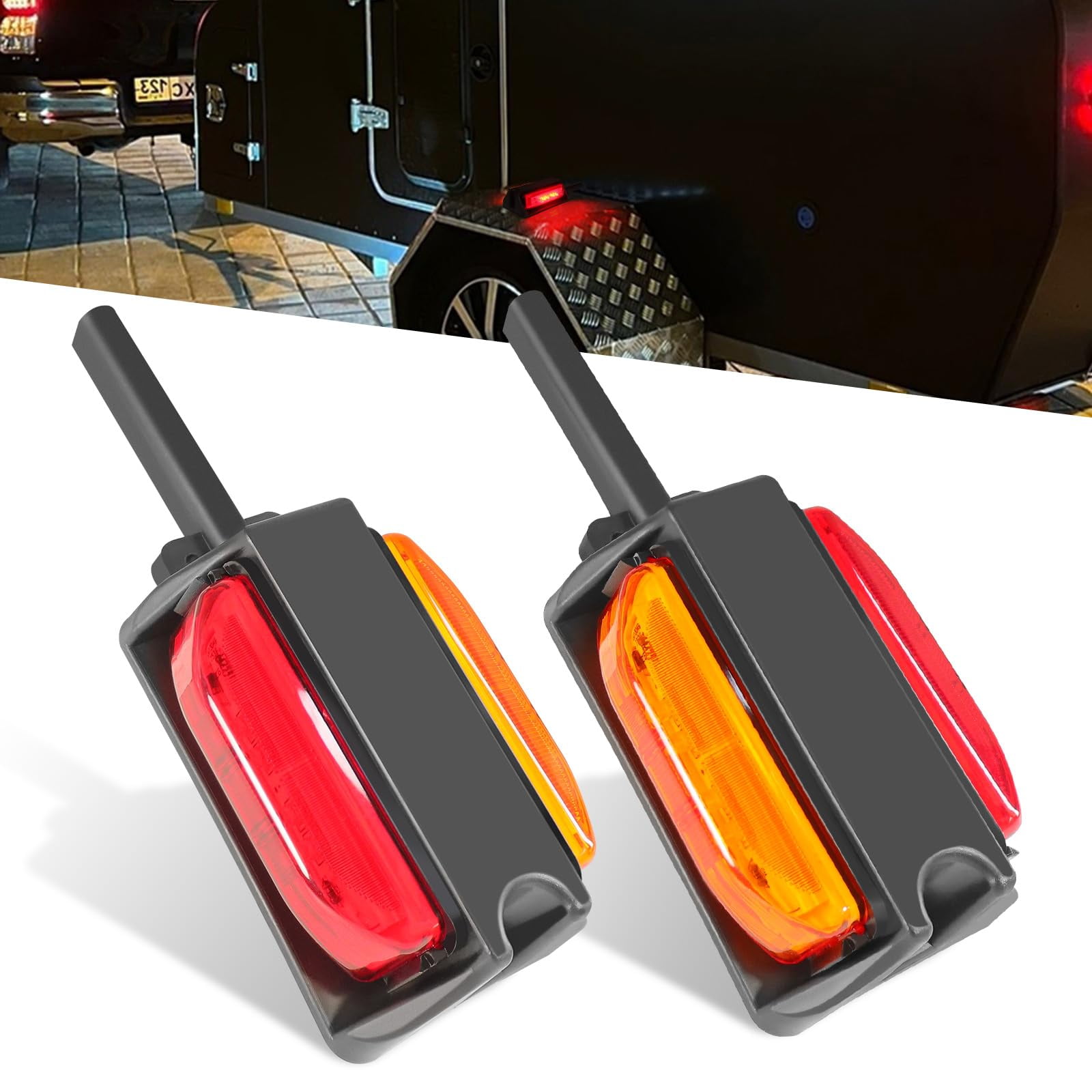 NeaLia Trailer Fender Lights, STF9 Pre Wired LED Enclosed Clearance ...