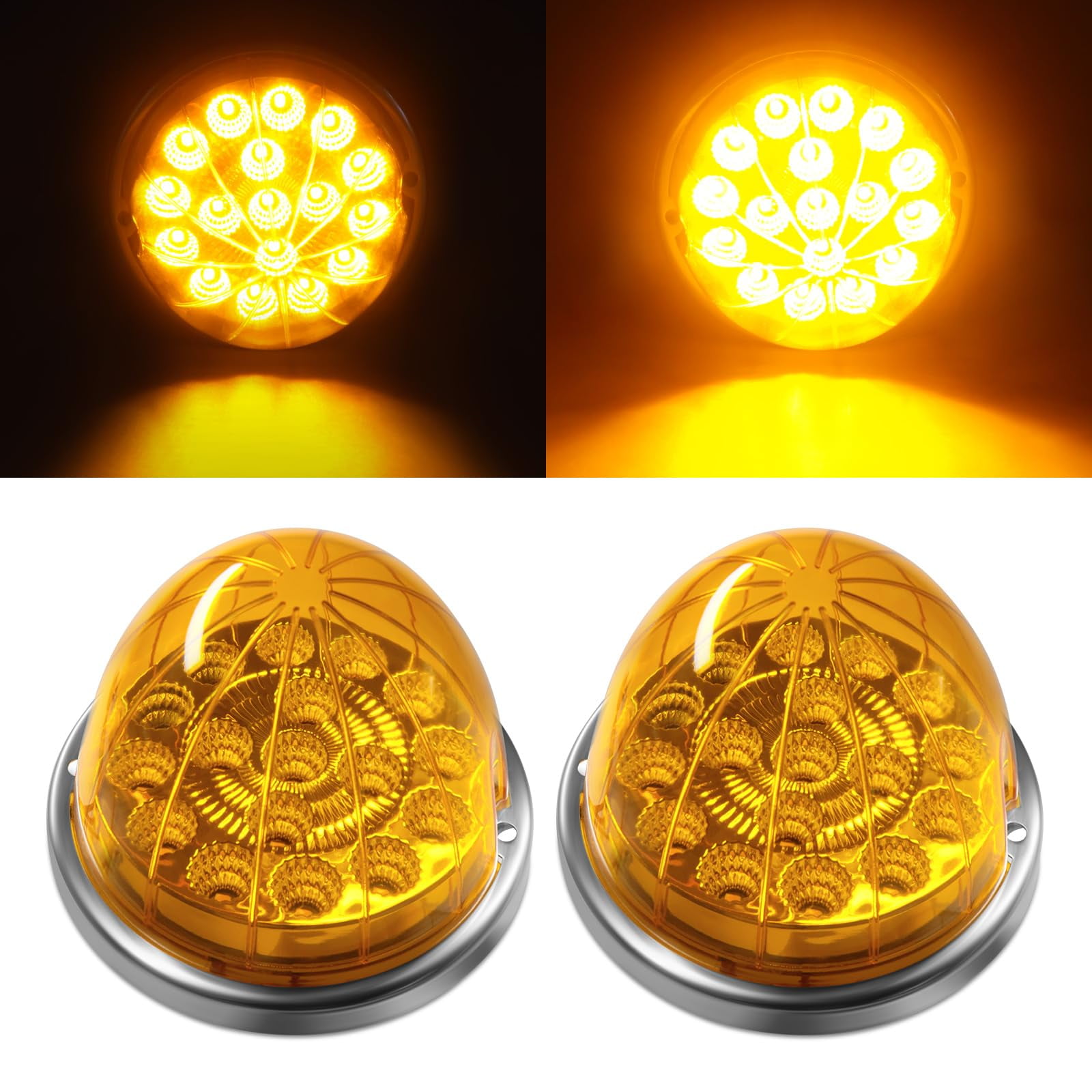 NeaLia Watermelon Lights for Truck, Dual Function 17 LED Marker Lights ...