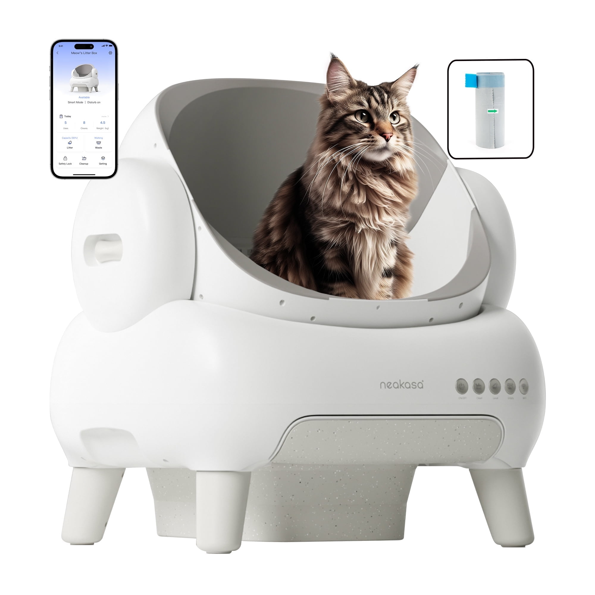 Neakasa M1 Lite Self Cleaning Cat Litter Box, Open-Top Large Automatic ...