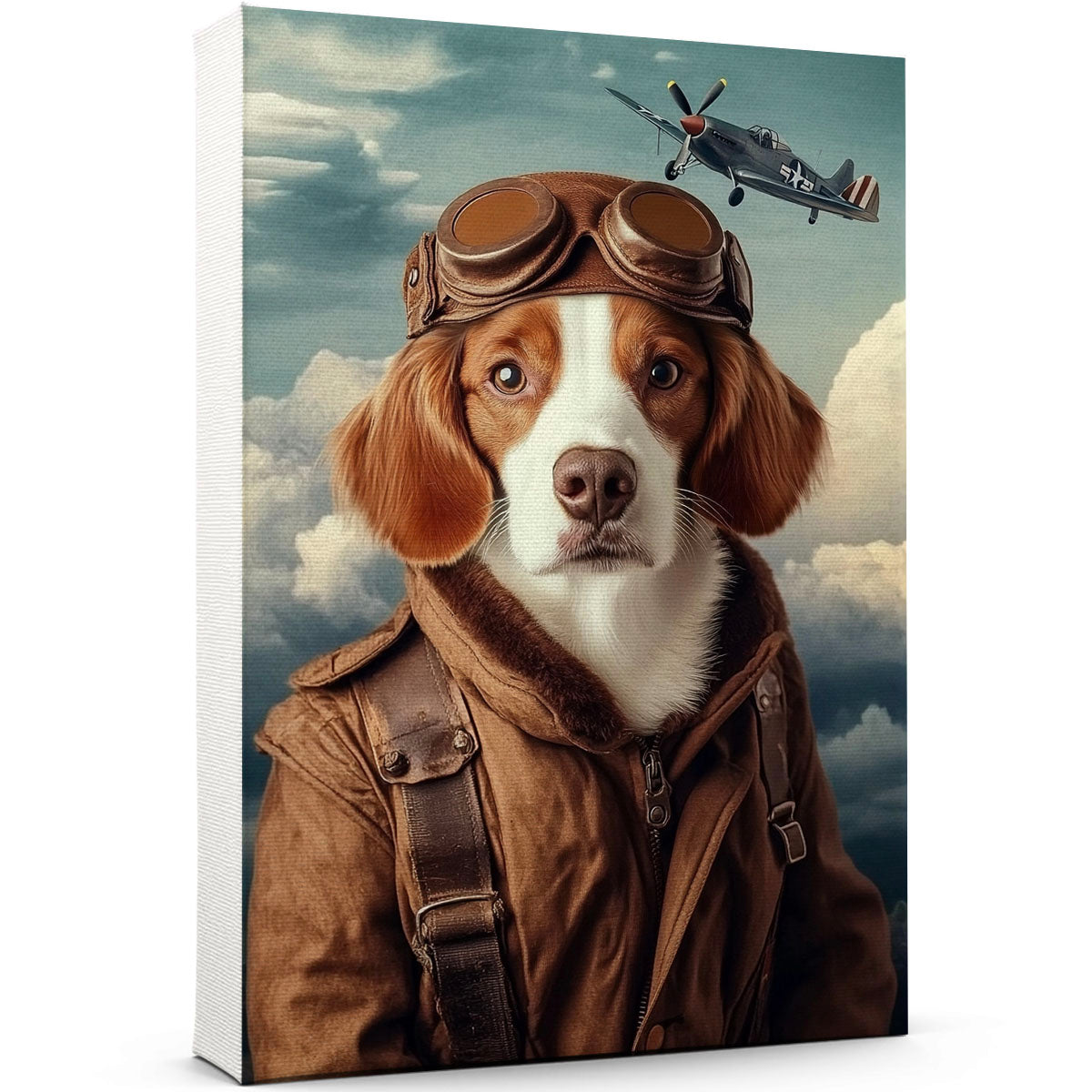 Neapolitan Mastiff Dog Pilot Wall Art, Pet Art, Funny Dog Poster 8x12in ...