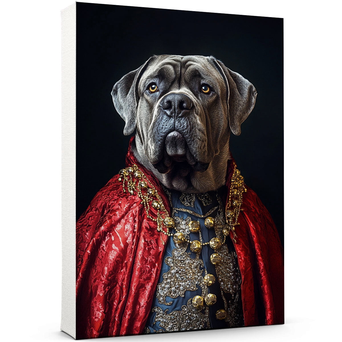 Neapolitan Mastiff Dog in Royal Costume Poster 8x12in, Funny Dog Poster ...