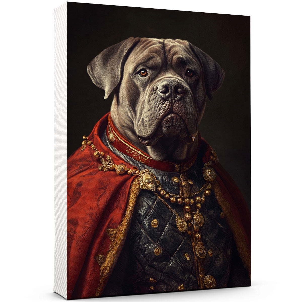 Neapolitan Mastiff Dog in Royal Costume Poster 8x12in, Funny Dog Poster ...