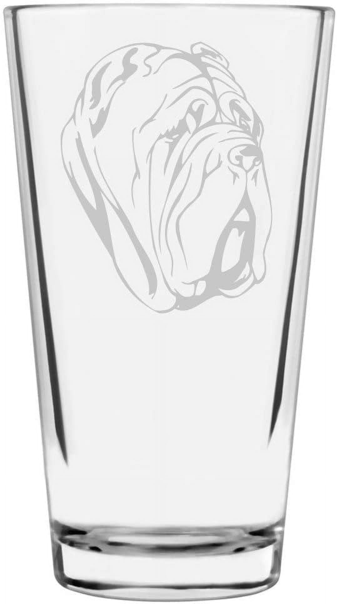 Neapolitan Mastiff Dog Themed Etched All Purpose 16oz Libbey Pint Glass ...