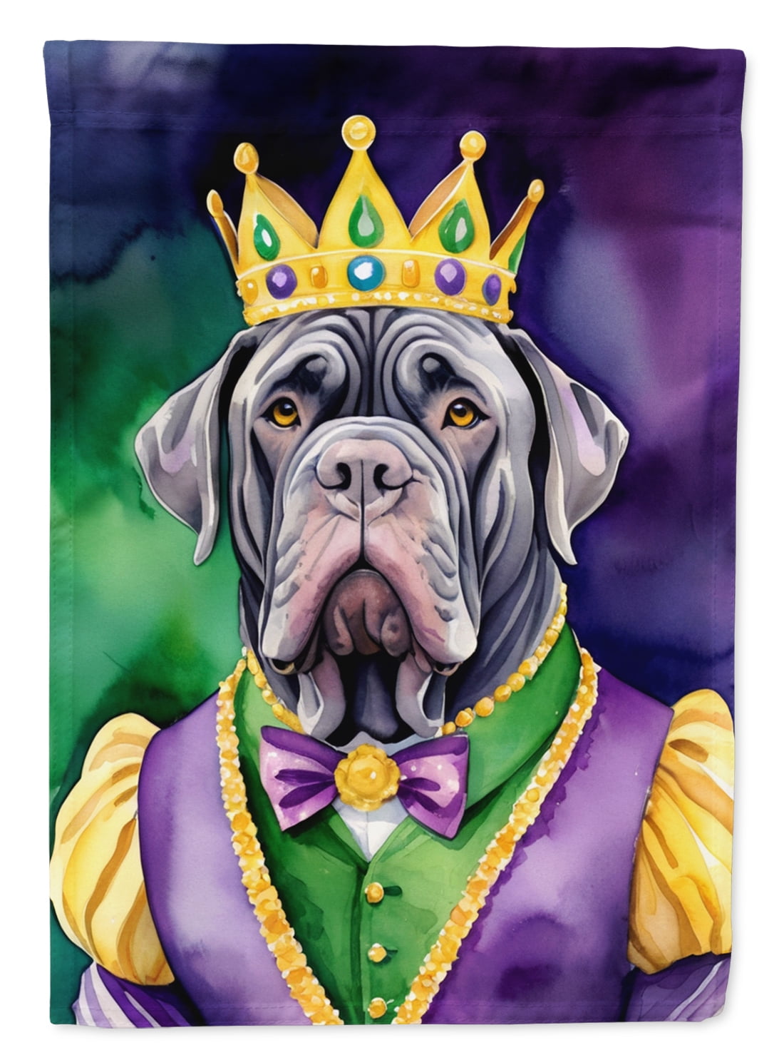 Neapolitan Mastiff King of Mardi Gras House Flag 28 in x 40 in ...