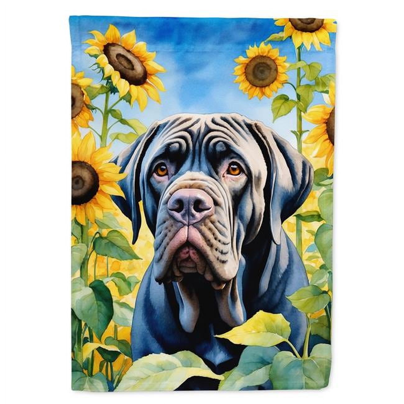 Neapolitan Mastiff in Sunflowers House Flag 28 in x 40 in - Walmart.com