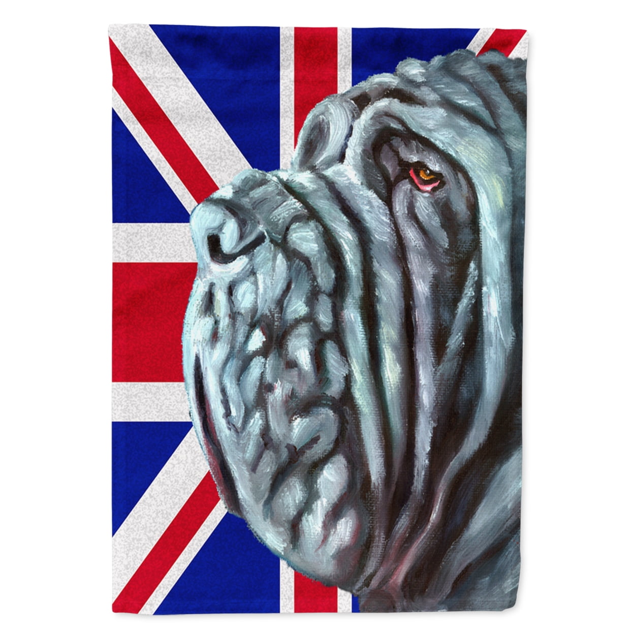 Neapolitan Mastiff with English Union Jack British Flag Garden Flag ...