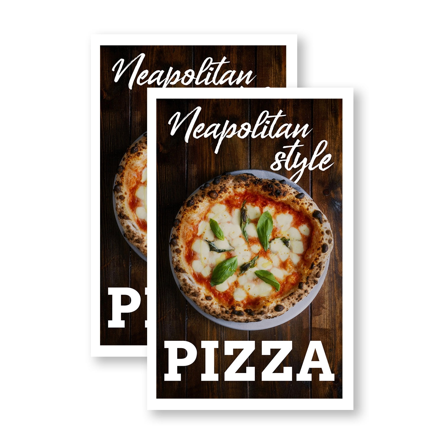 Neapolitan Pizza (2-Pack) 24 Inch x 36 Inch Vinyl Decals | Sign Insert ...
