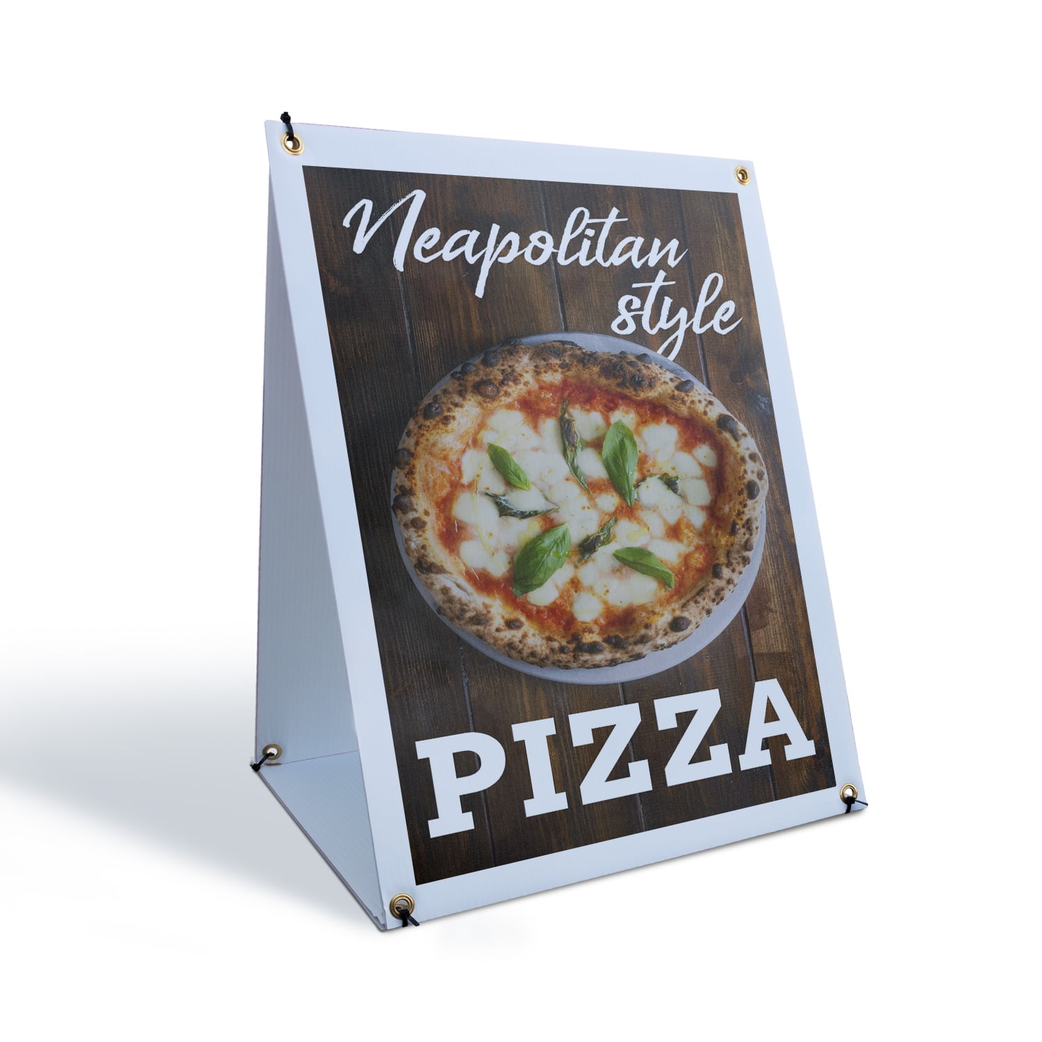 Neapolitan Pizza Sidewalk Sign 18 Inch x 24 Inch A-Frame Images On Both ...